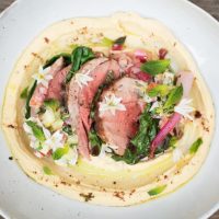 Grilled Goat Leg Recipe with Ramps and Raita