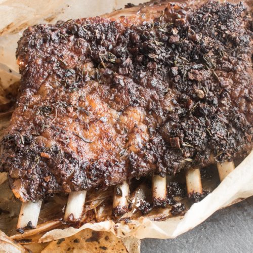 Slow Roasted Goat Rack Baked in Parchment - Shepherd Song Farm