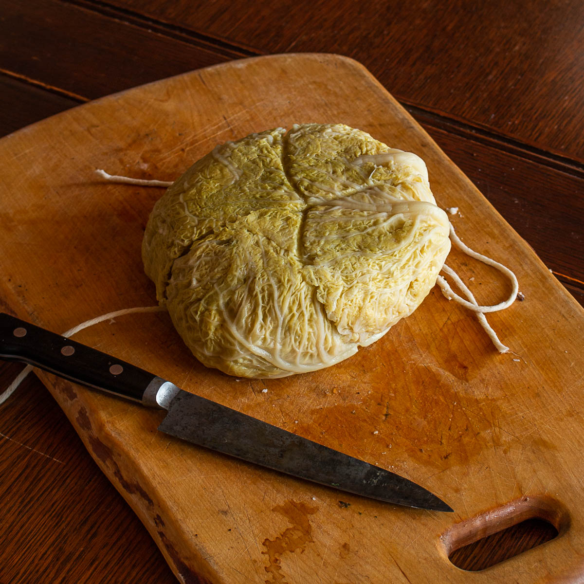 Stuffed Cabbage with Lamb, Herbs and Walnuts
