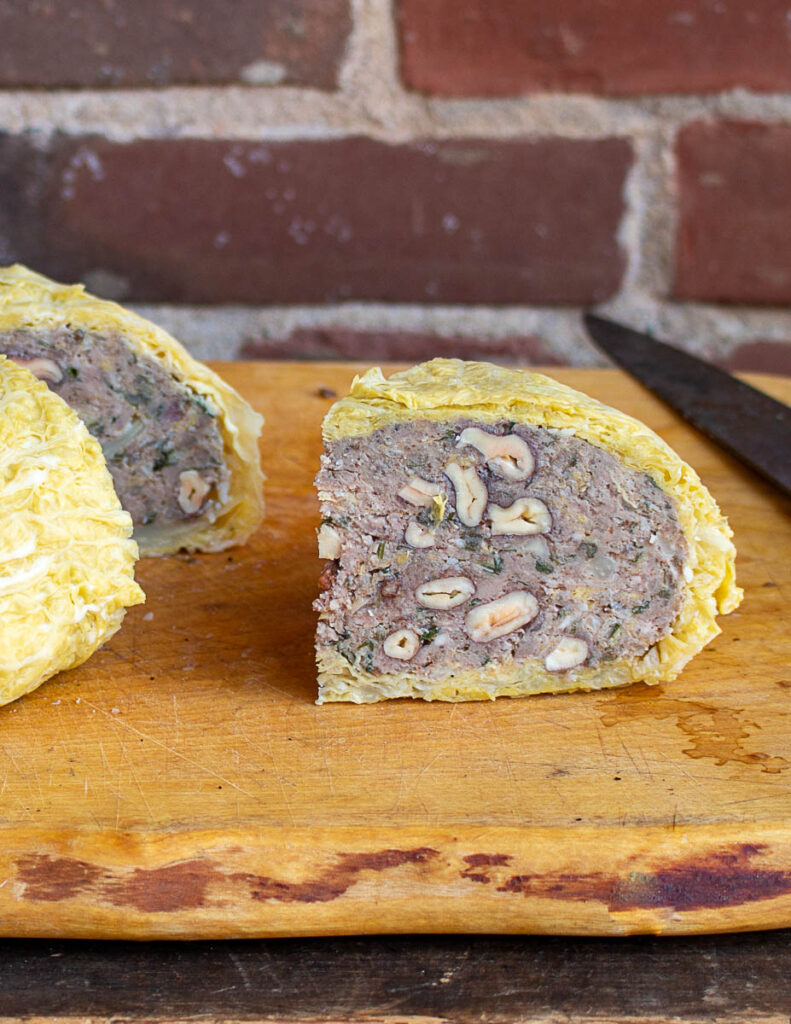 Stuffed Cabbage with Lamb, Herbs and Walnuts