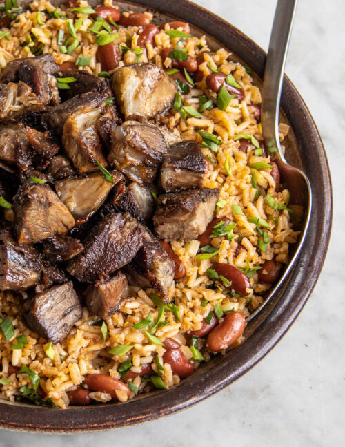 Braised Goat Shank Rice and Beans