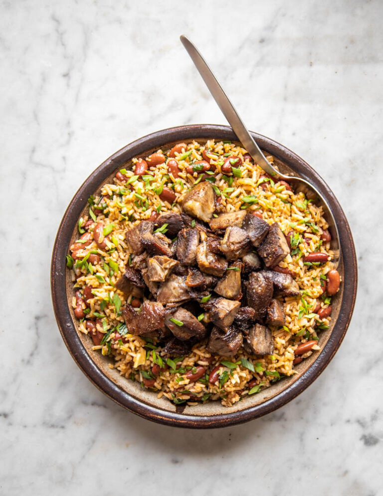 Braised Goat Shank Rice and Beans