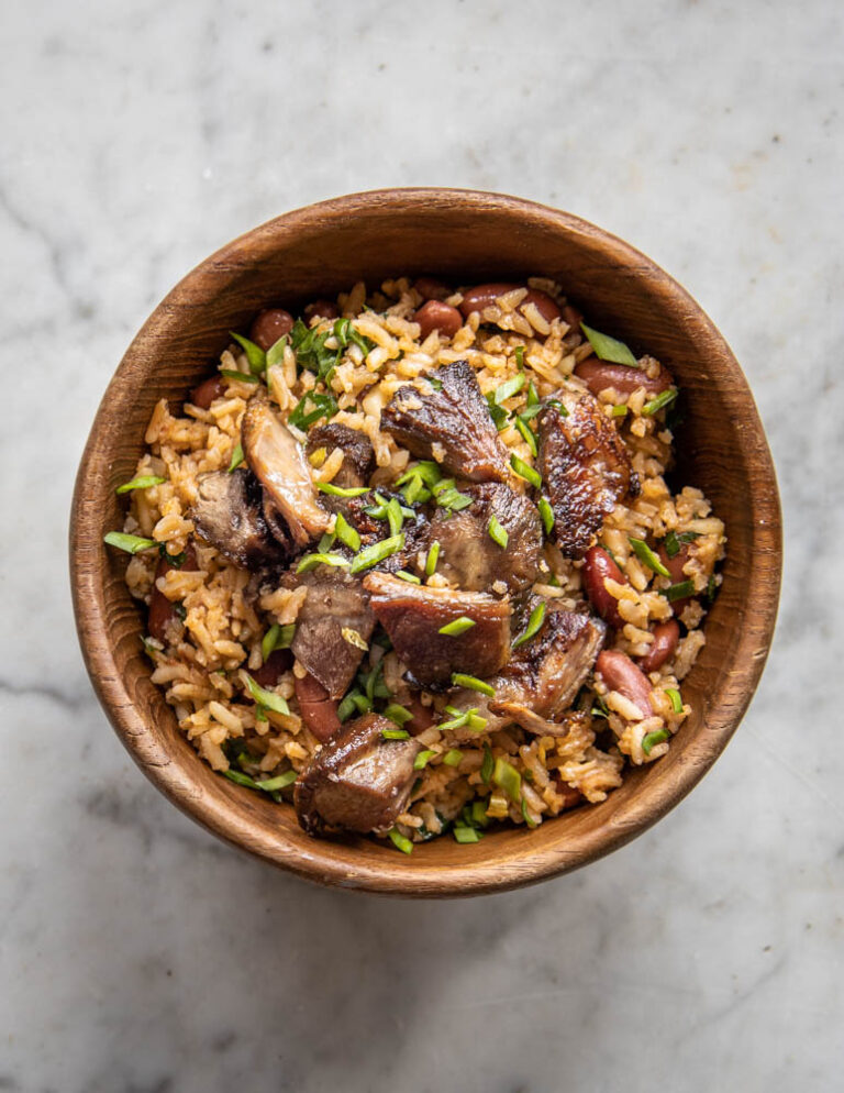 Braised Goat Shank Rice and Beans