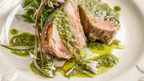Pan-Fried Goat Chops with Herb Butter (Recipe)