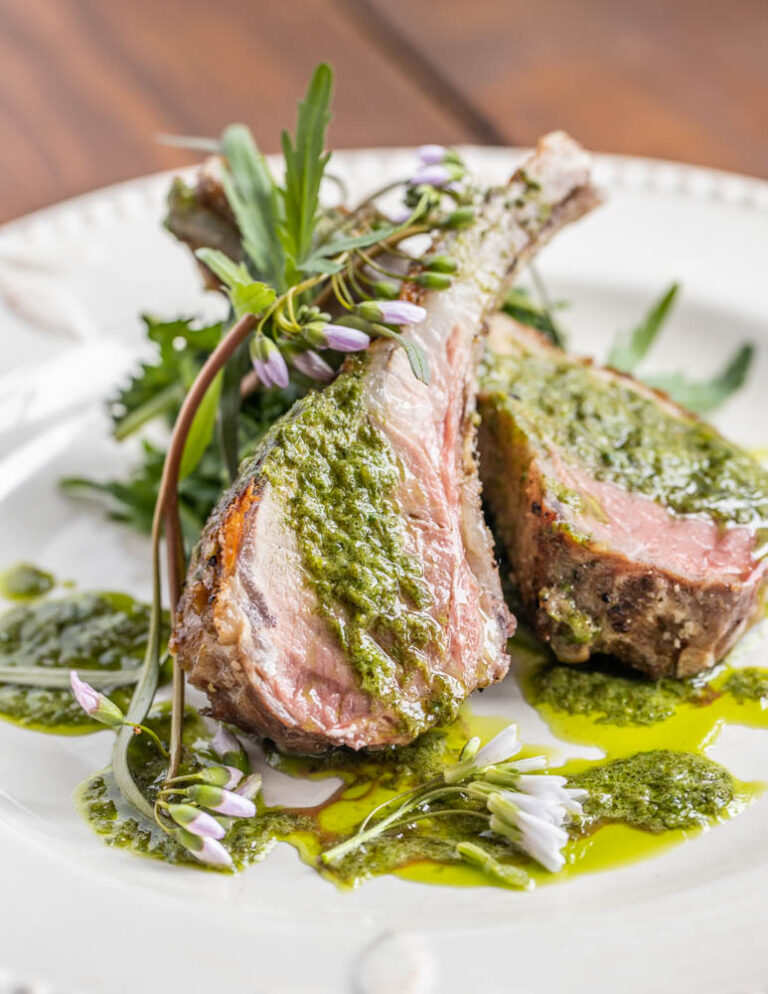 Pan-Fried Goat Chops with Herb Butter (Recipe)