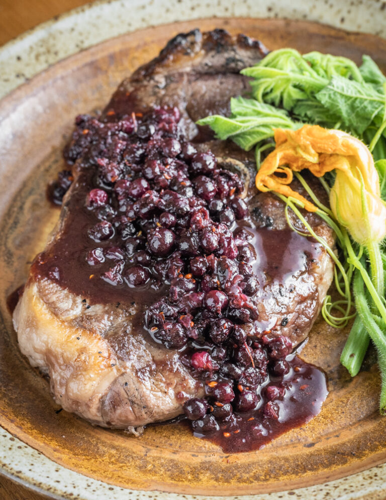 Lamb Leg Steaks with Juneberry Sauce (Serviceberry Recipe)